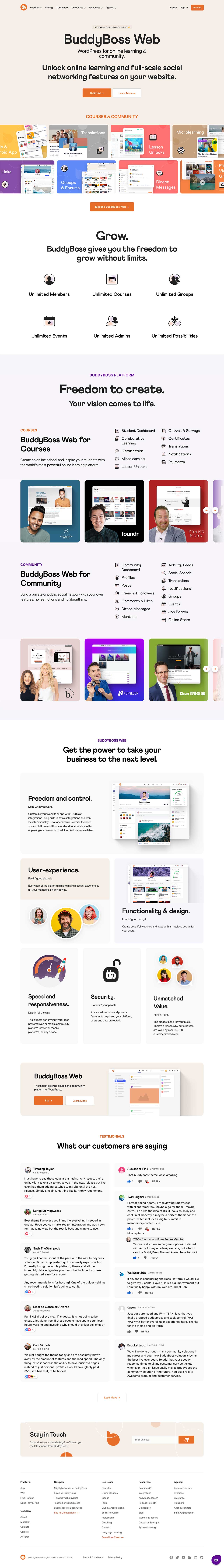 BuddyBoss - WordPress website built using WooCommerce, Elementor