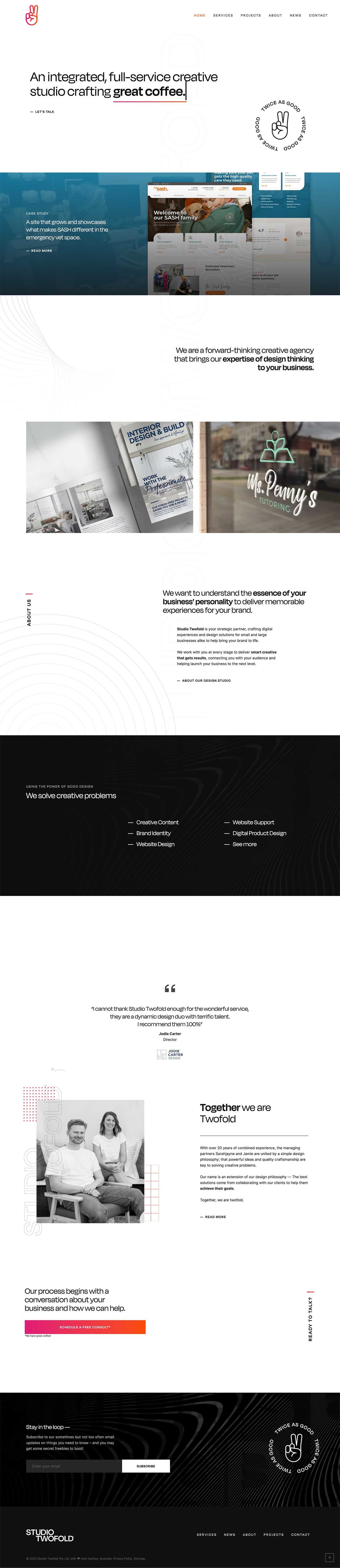 Scroll Interactions Wordpress Website Showcase